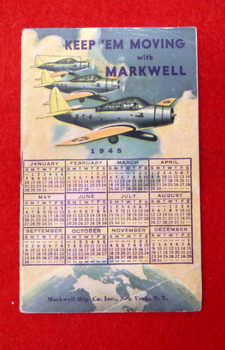 Original WWII Calendar and World Atlas 1945 | Foxhole Militaria