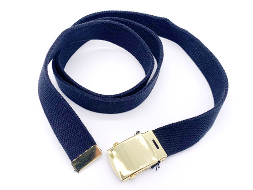 US Army Black Web Belt, Brass Buckle | Foxhole Militaria