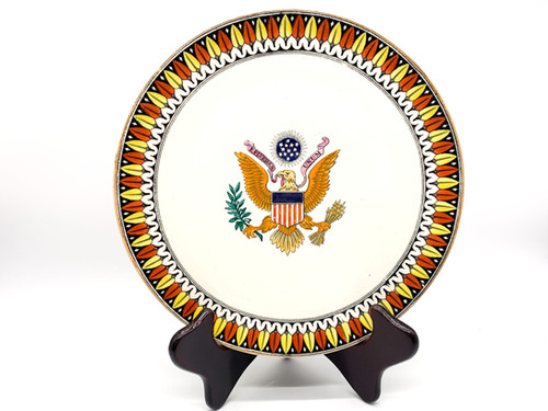 Adams Tunstall Ware Patriotic Porcelain Plate | Foxhole Militaria