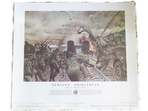 Original "Remagen Bridgehead" Print, U.S. Army | Foxhole Militaria