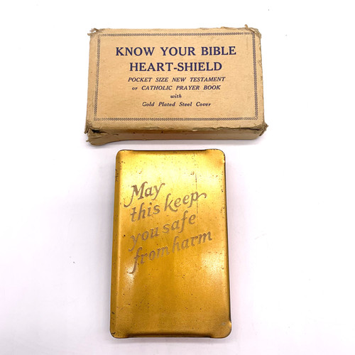 Heart Shield Bible, Named, WWII | Foxhole Militaria