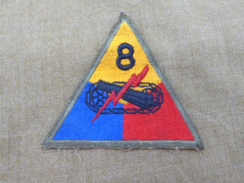 Original U.S. Army 8th Armored Division Patch, WWII. | Foxhole Militaria