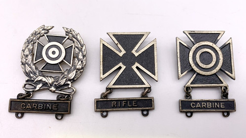 Marksmanship Badge Lot, Sterling, WWII | Foxhole Militaria