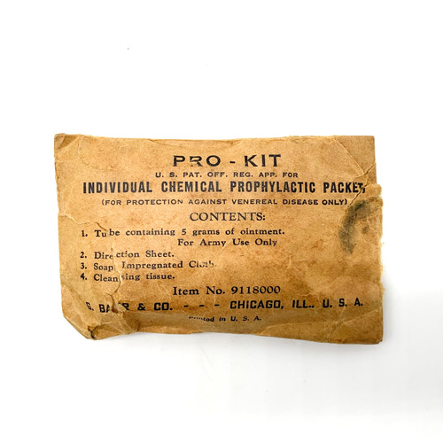 US Army Prophylactic Packet, WWII | Foxhole Militaria