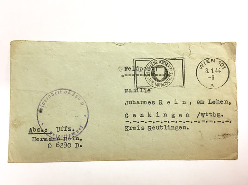 Original WWII German Feldpost Envelope, Grenadier-Regiment 35 | Foxhole ...