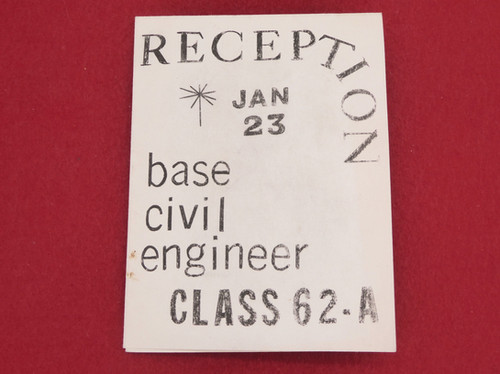 Original Reception Invitation 1962 | Foxhole Militaria