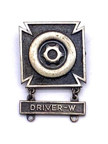 Expert Driver Badge, Wheel Bar, Sterling, WWII | Foxhole Militaria