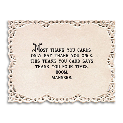 Most Thank You Cards Only Say Thank You Once - Funny Vintage Greeting ...