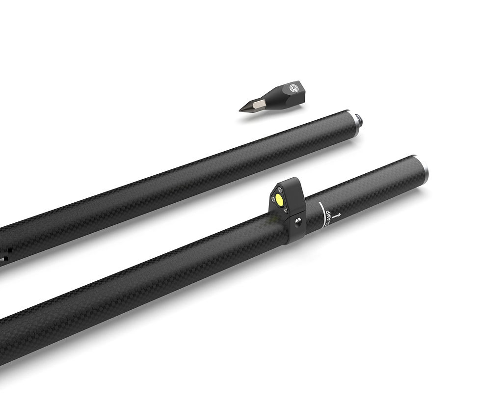 TWO-PIECE 2-METER GPS ROD - CARBON FIBER | GradeControlProducts