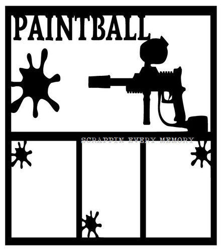 Paintball Scrapbook Overlay | scrappineverymemory