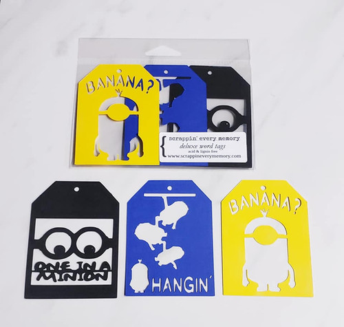 Minions Deluxe Word Tags | scrappineverymemory