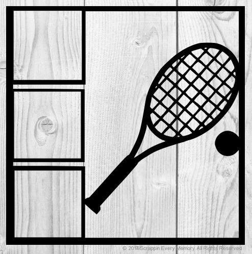 Tennis Scrapbook Overlay | scrappineverymemory
