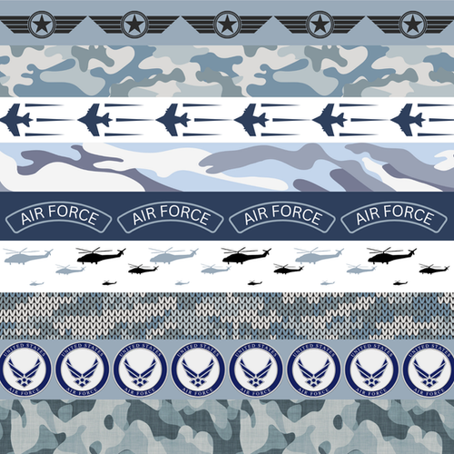 Air Force Border Sheet | scrappineverymemory