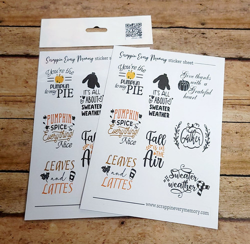 Fall Quotes Sticker Sheet | scrappineverymemory