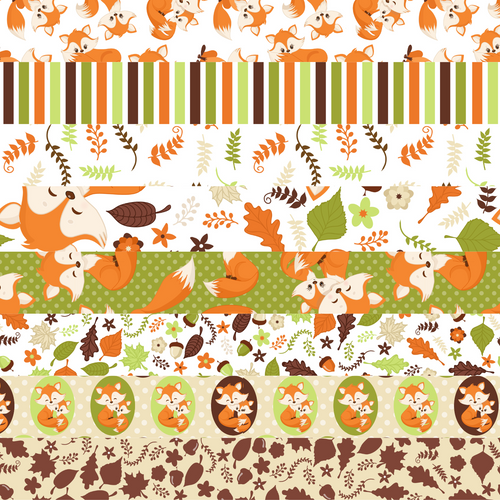 Woodland Fox Border Sheet | scrappineverymemory
