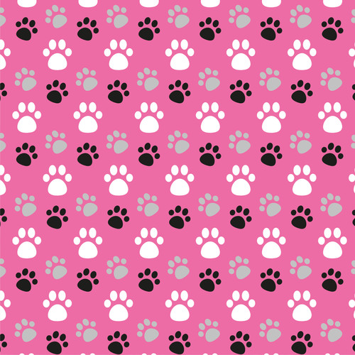 Girl Dog Paws Scrapbook Paper 12x12 | scrappineverymemory