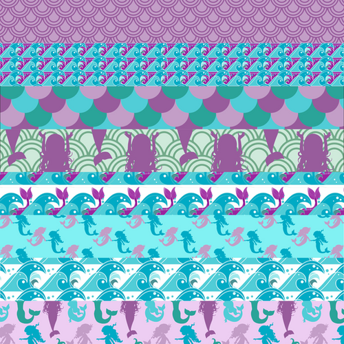 Mermaid Border Sheet | scrappineverymemory