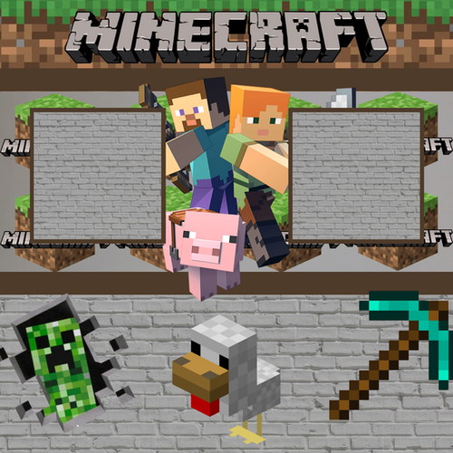 Minecraft Premade Scrapbook Page 12x12 | scrappineverymemory