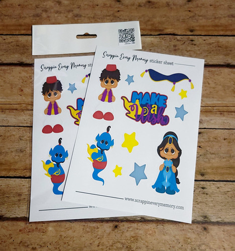 Aladdin Sticker Sheet | scrappineverymemory