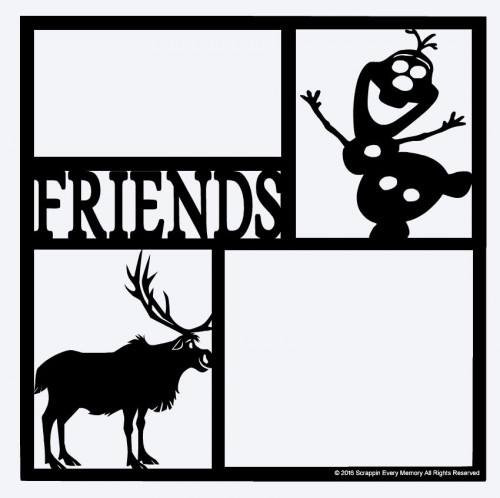 Sven & Olaf Friends Scrapbook Overlay | scrappineverymemory