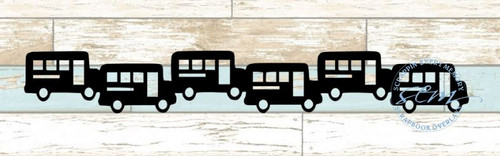 School Buses Scrapbook Border | scrappineverymemory