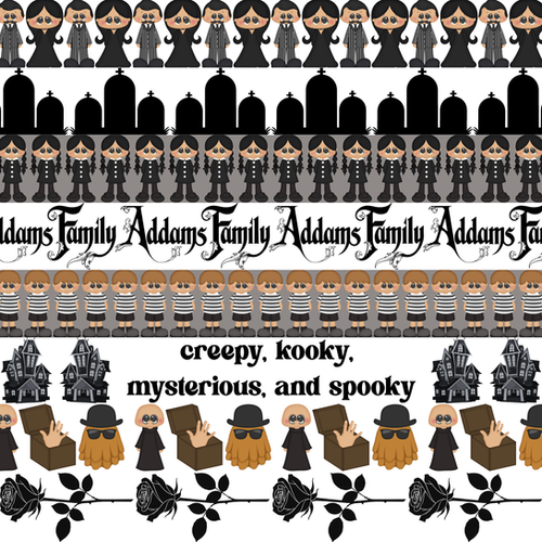 Addams Family Border Sheet | scrappineverymemory
