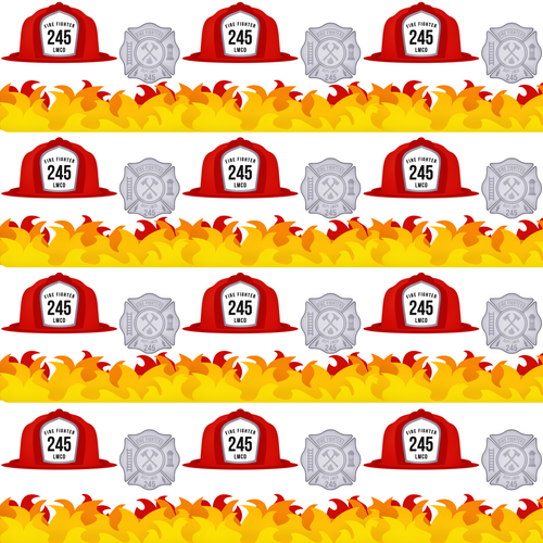 Fireman Scrapbook Paper 12x12 | scrappineverymemory