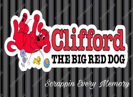 Clifford The Big Red Dog Die Cut Title | scrappineverymemory