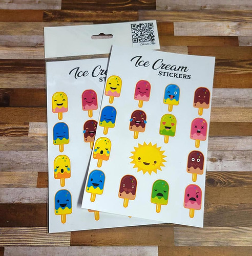 Ice Cream Sticker Sheet | scrappineverymemory