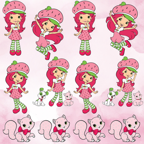 Strawberry Shortcake Scrapbook Paper 12x12 | scrappineverymemory
