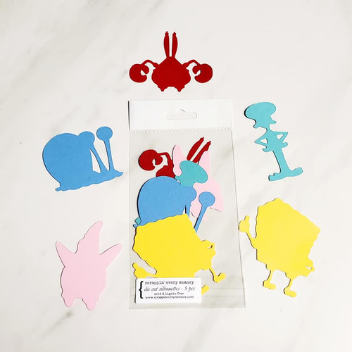 Spongebob Theme Die Cut Silhouette Mini Set | scrappineverymemory