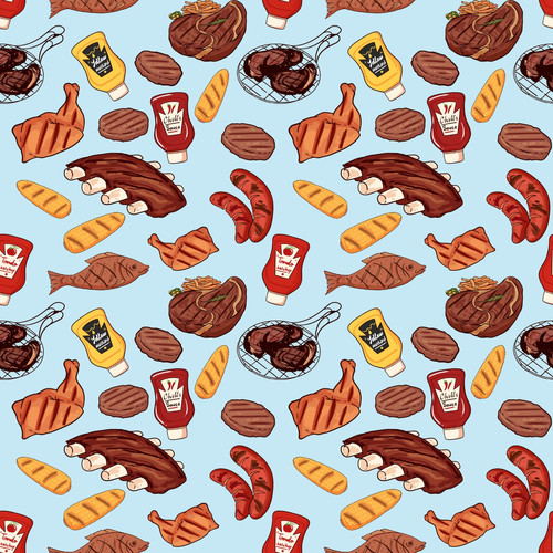 BBQ Scrapbook Paper 12x12 | scrappineverymemory