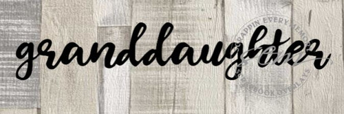 Granddaughter Scrapbook Page Script Single | scrappineverymemory