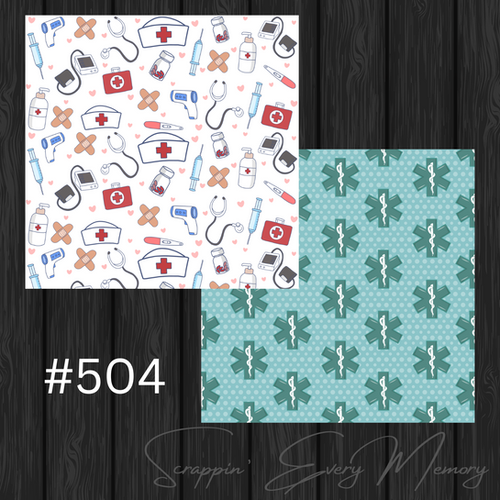 Medical #504 Coordinating Scrapbook Paper Sets | scrappineverymemory