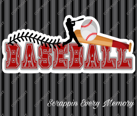 Baseball Die Cut Title | scrappineverymemory
