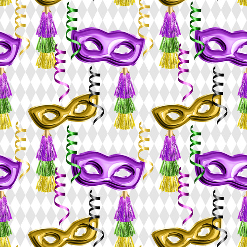 Mardi Gras Masks Scrapbook Paper 12x12 | scrappineverymemory