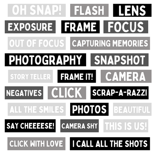Photos Word Strip Sheet | scrappineverymemory