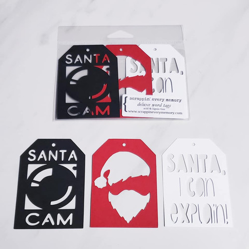 Santa Cam Deluxe Word Tags | scrappineverymemory