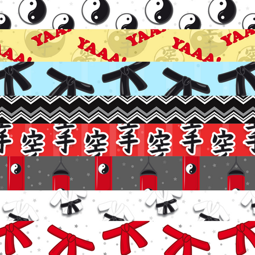 Karate Border Sheet | scrappineverymemory