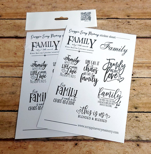 Family Quotes Sticker Sheet | scrappineverymemory
