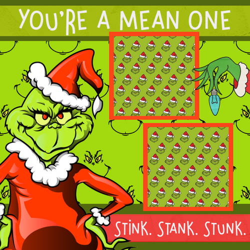 Grinch Premade Scrapbook Page 12x12 | scrappineverymemory