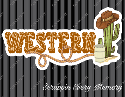 Western Die Cut Title | scrappineverymemory