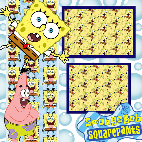 Spongebob Squarepants Premade Scrapbook Page 12x12 | scrappineverymemory
