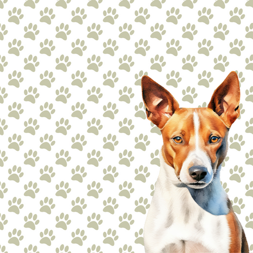 Basenji Scrapbook Paper 12x12 | scrappineverymemory