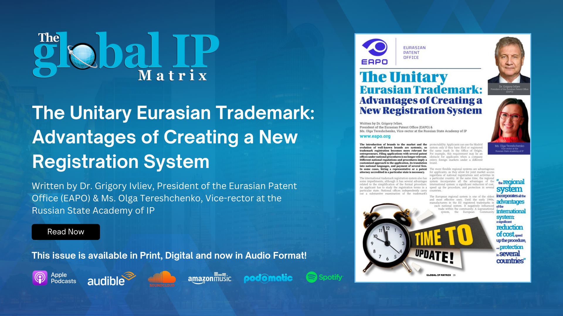 The Unitary Eurasian Trademark: Advantages of Creating a New Registration System By Dr. Grigory ...