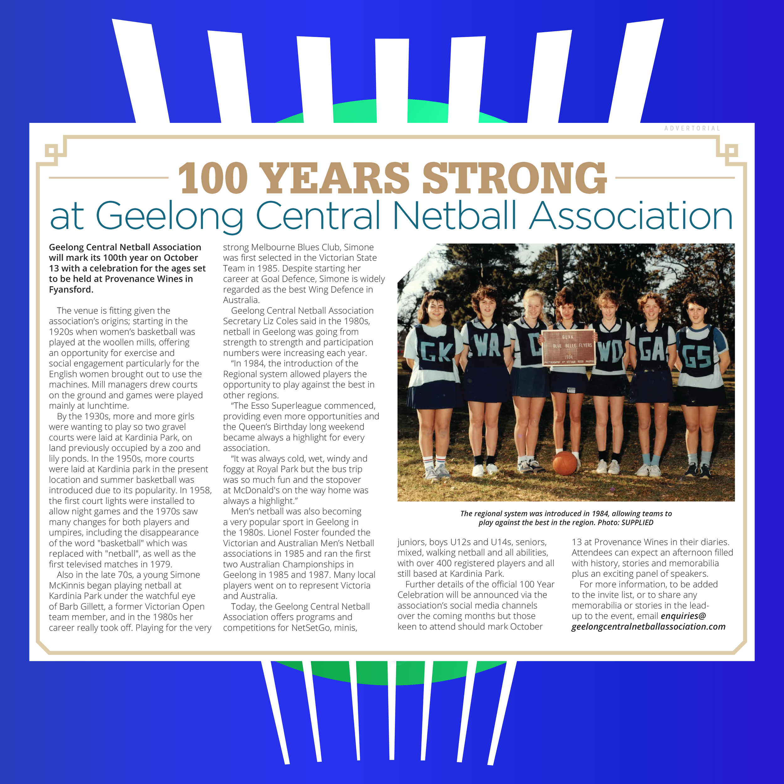 100 years strong at Geelong Central Netball Association