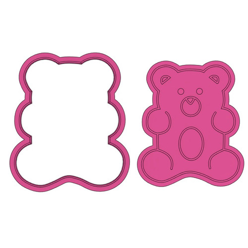 Gummy bear cutter and stamp | CookieCuttersAndMore