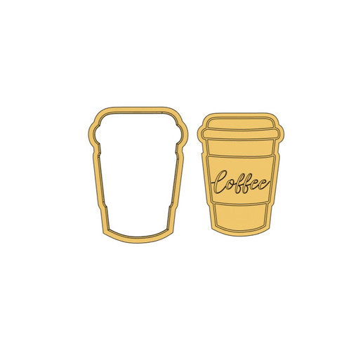Coffee cup cutter and stamp | CookieCuttersAndMore