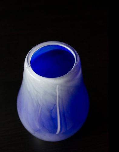 6” Blown Glass Vase / Wedding Unity Ceremony Glass | Ashes in glass ...