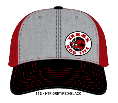 Texas Hog Life Trucker Hat - Red/Black/Grey | Tx Hog Life